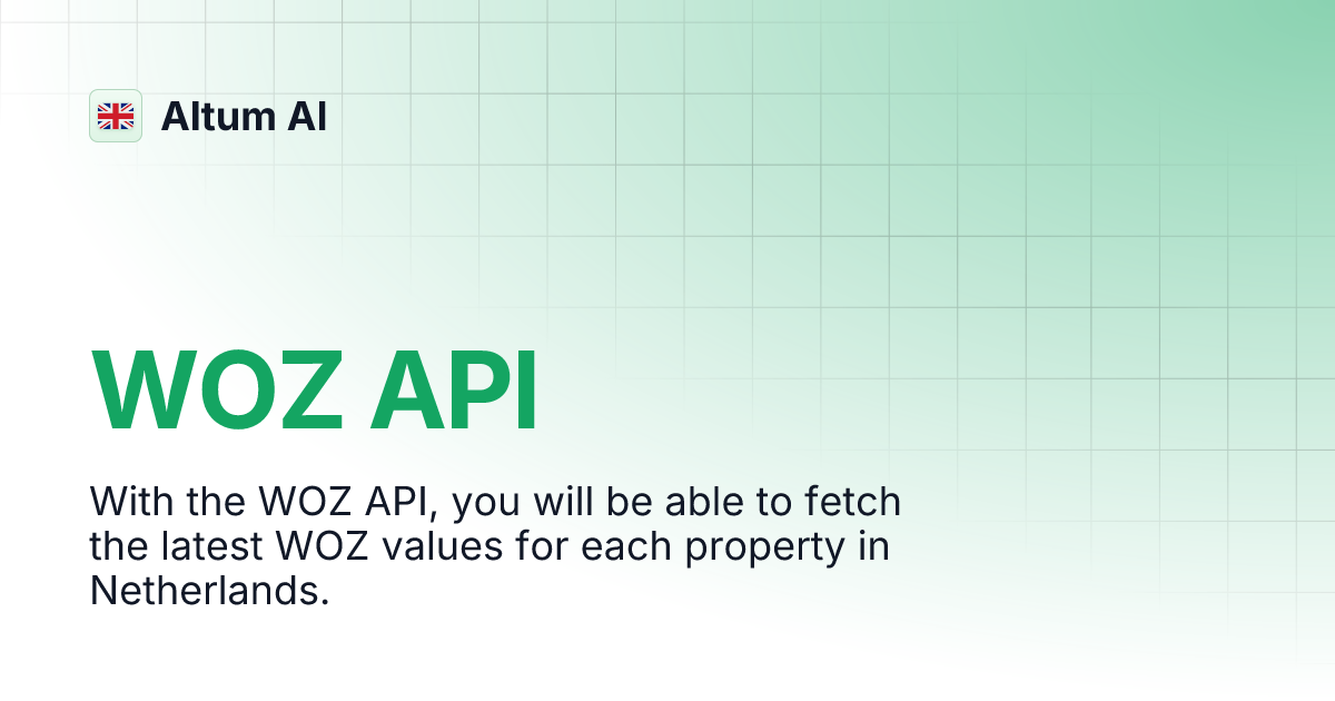 WOZ API | Altum AI