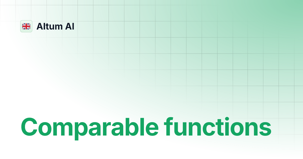 Comparable functions | Altum AI
