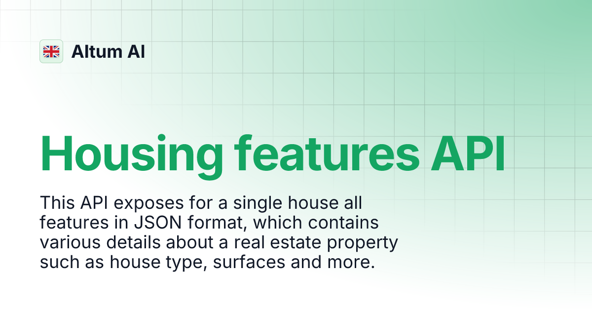 Housing features API | English | Altum AI