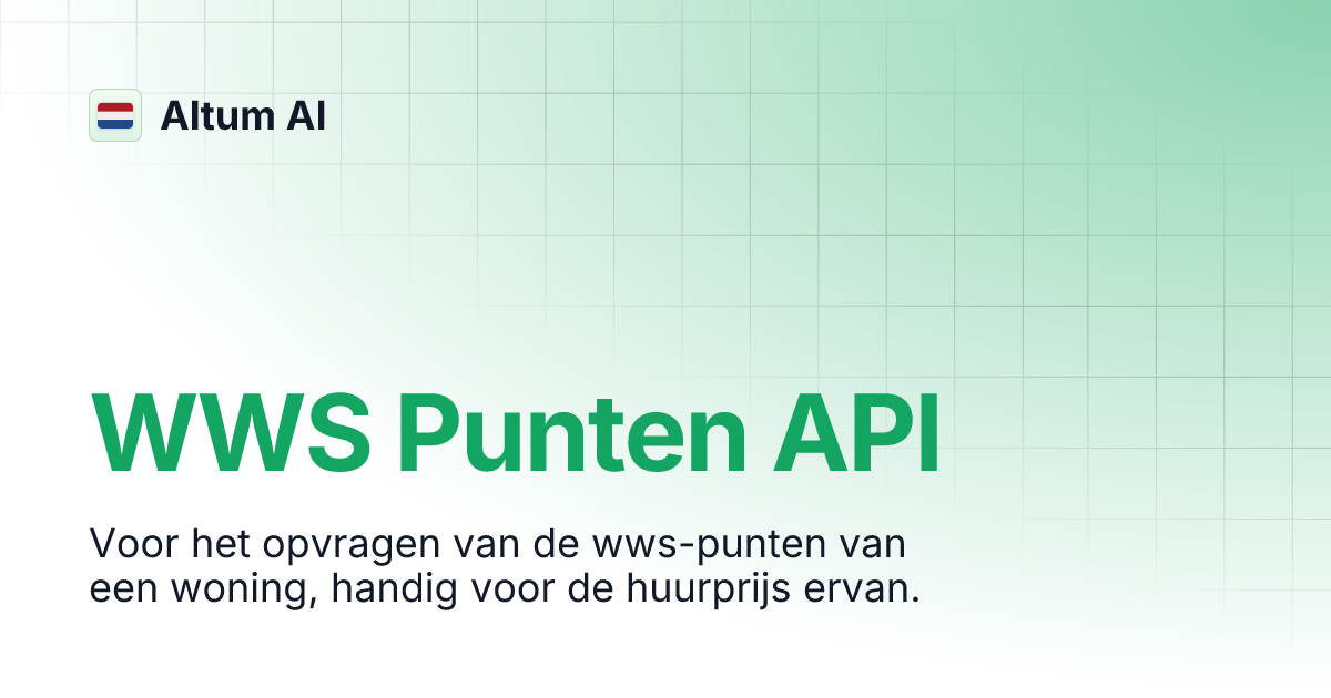 WWS Punten API | Altum AI